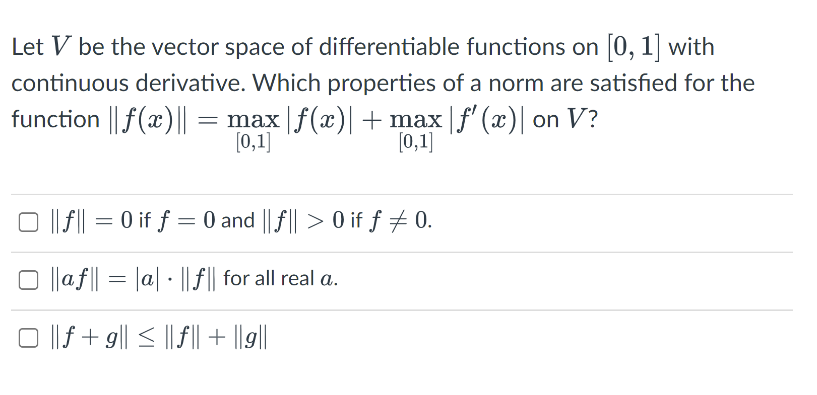 Solved Let V Be The Vector Space Of Differentiable Functions