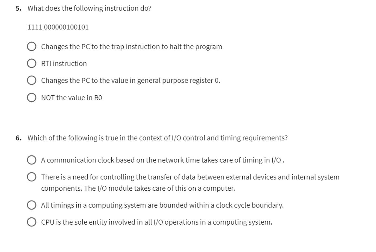 What does the following instruction | Chegg.com