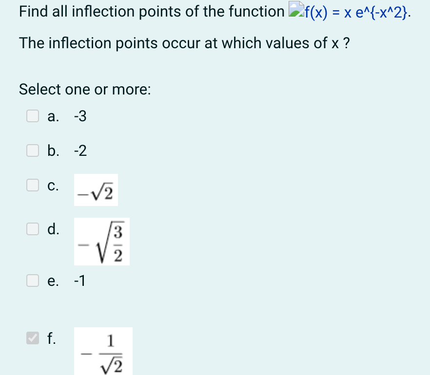 Solved Find all inflection points of the function | Chegg.com