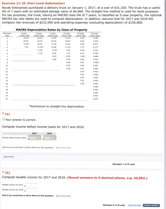 Solved Exercise 11-25 (Part Level Submission) Novak | Chegg.com