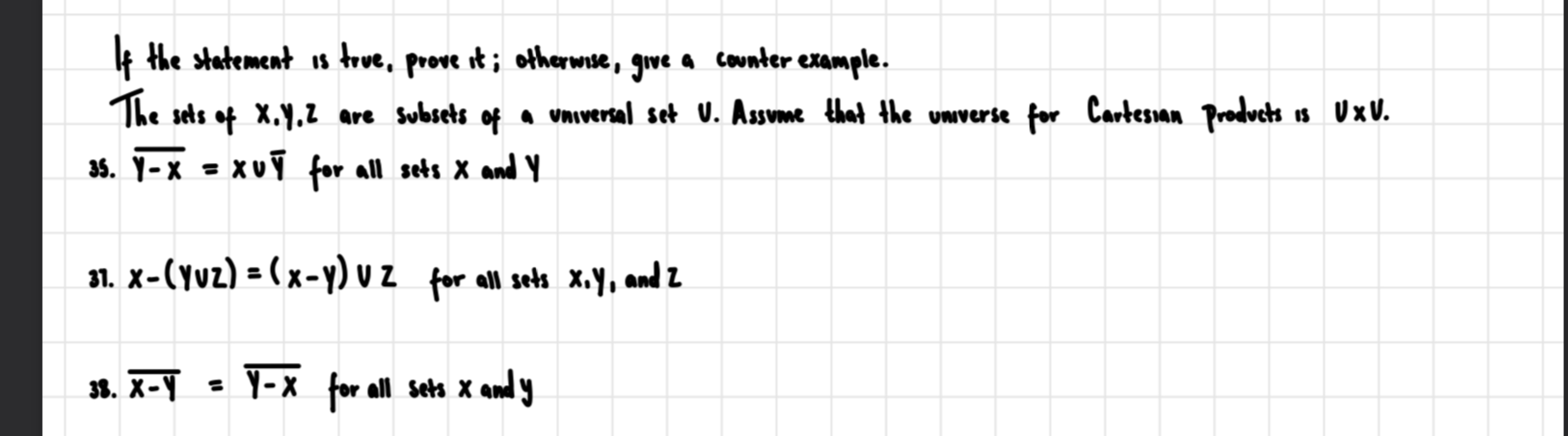 Solved If the statement is true, prove it; otherwise, give a | Chegg.com