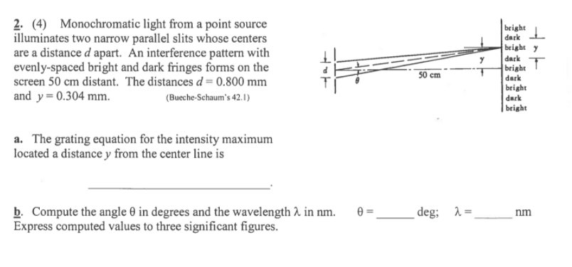 Solved 2 4 Monochromatic Light From A Point Source