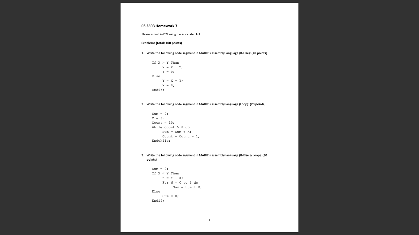 Solved CS 3503 Homework 7 Please submit in D2L using the | Chegg.com