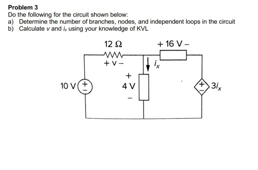 Solved Problem 3 Do the following for the circuit shown | Chegg.com