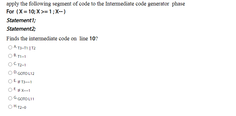 Solved apply the following segment of code to the | Chegg.com