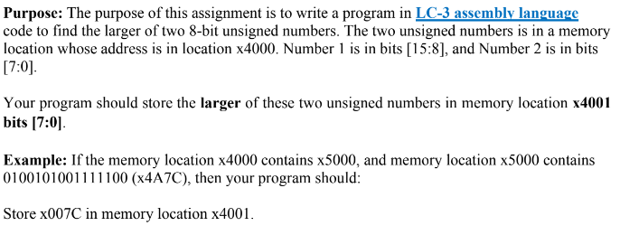 Solved Purpose: The purpose of this assignment is to write a | Chegg.com