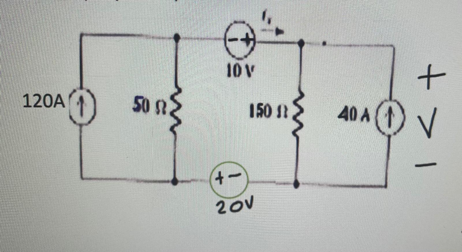 Solved Problem #5 Resolve the circuit by finding Voltage. | Chegg.com