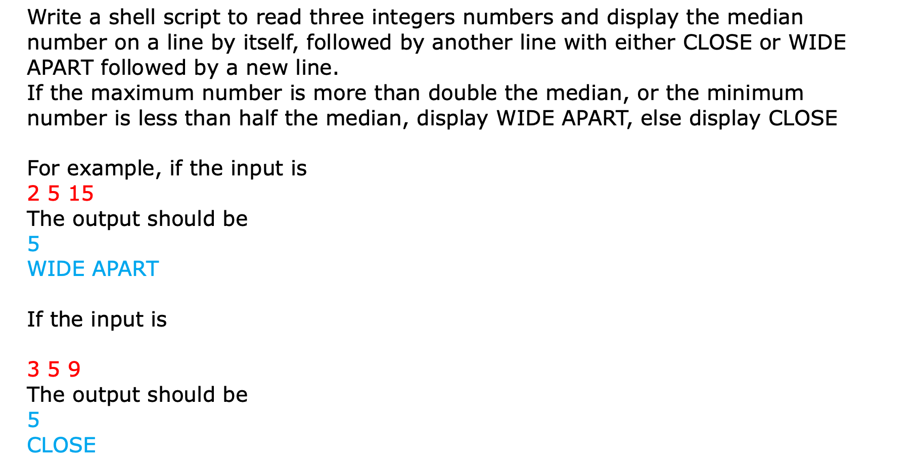 Solved Write a shell script to read three integers numbers | Chegg.com