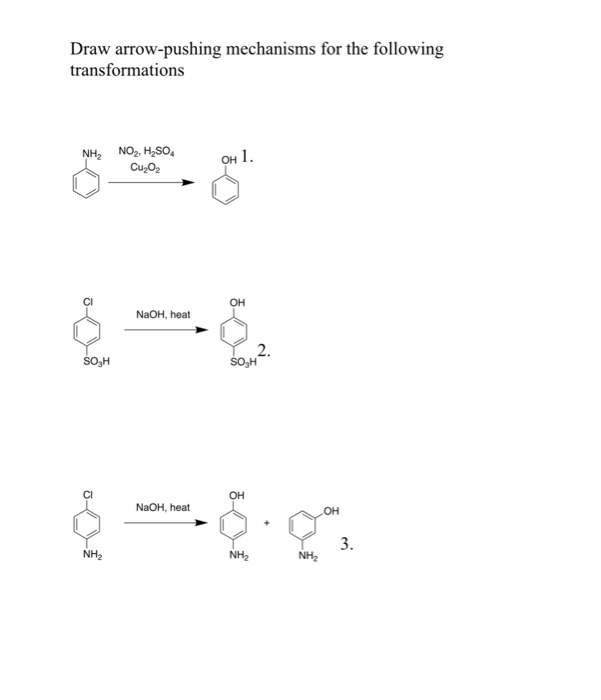 Solved Draw arrow-pushing mechanisms for the following | Chegg.com