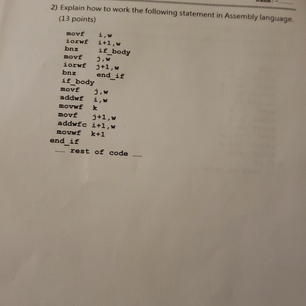 Solved 2) Explain how to work the following statement in | Chegg.com