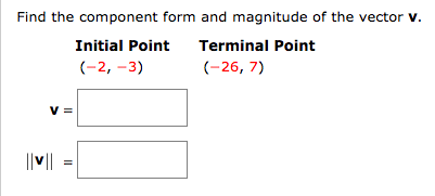 Solved Find the component form and magnitude of the vector | Chegg.com
