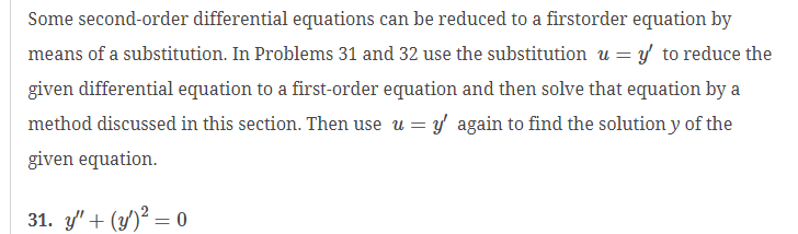 Solved Some second-order differential equations can be | Chegg.com