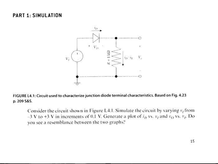 Solved PART 1: SIMULATION FIGURE L4.1: Circuit used to | Chegg.com
