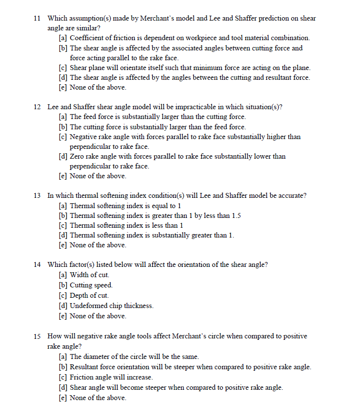 Solved 11 Which assumption(s) made by Merchant's model and | Chegg.com