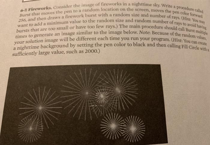 Solved 6-7. Fireworks. Consider the image of fireworks in a | Chegg.com Solved 6-7. Fireworks. Consider the image of fireworks in a | Chegg.com