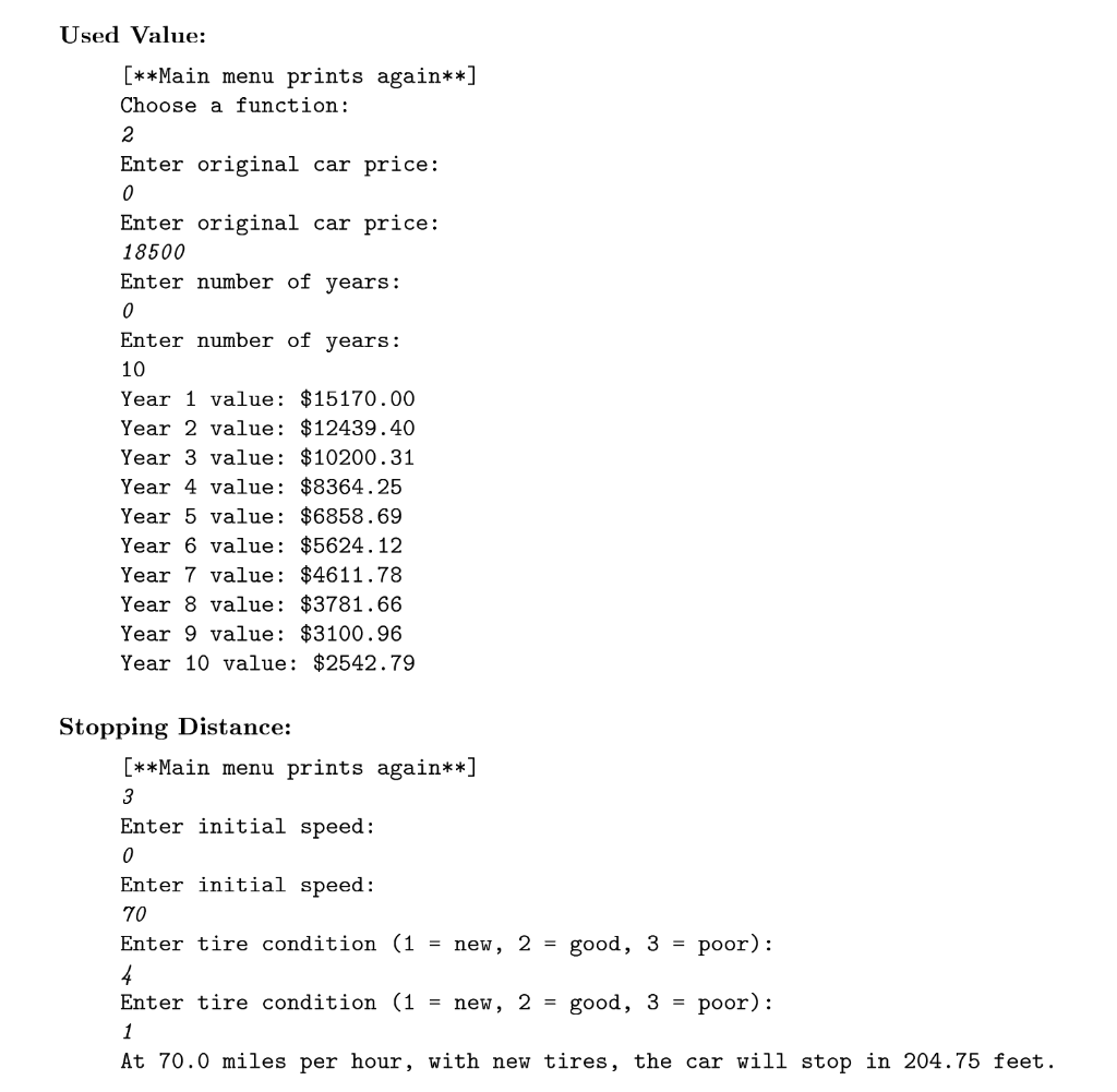 Solved code in Python i also put example outputs and if a | Chegg.com