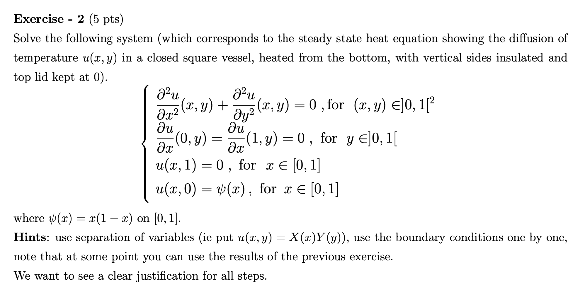 Solved Exercise - 2 (5 pts) Solve the following system | Chegg.com
