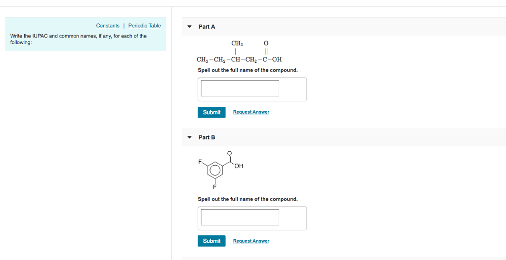Solved Part E он Spell out the full name of the compound. | Chegg.com