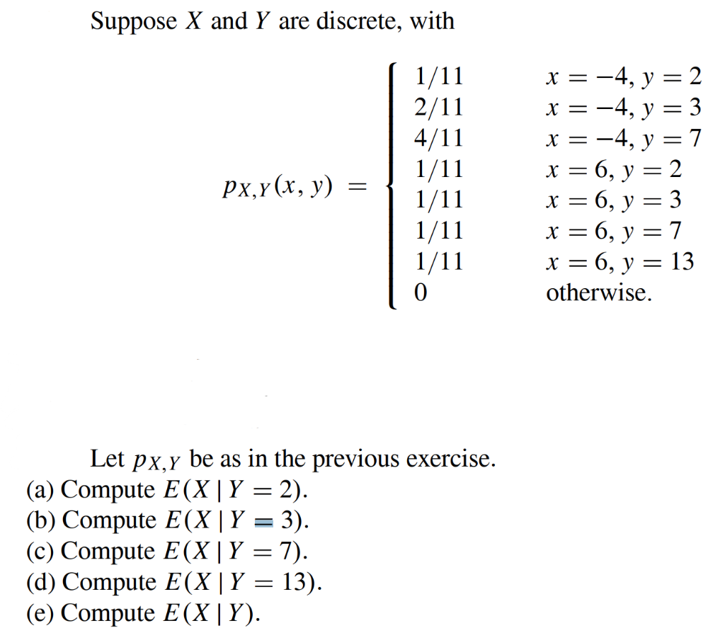 Solved Suppose X and Y are discrete, with | Chegg.com