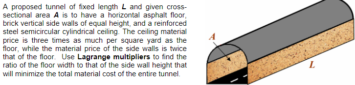 Solved After observing a diagram of the tunnel's | Chegg.com