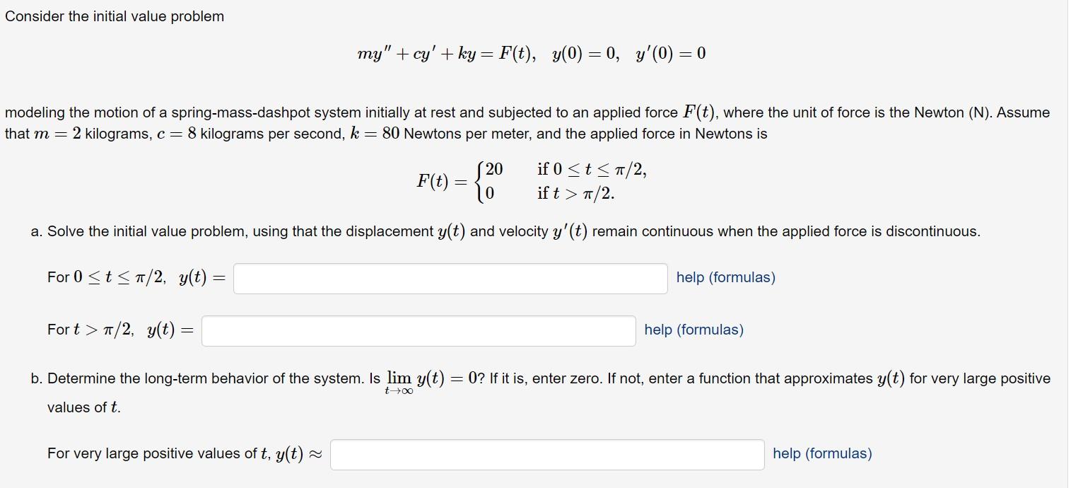 Solved Consider the initial value problem | Chegg.com
