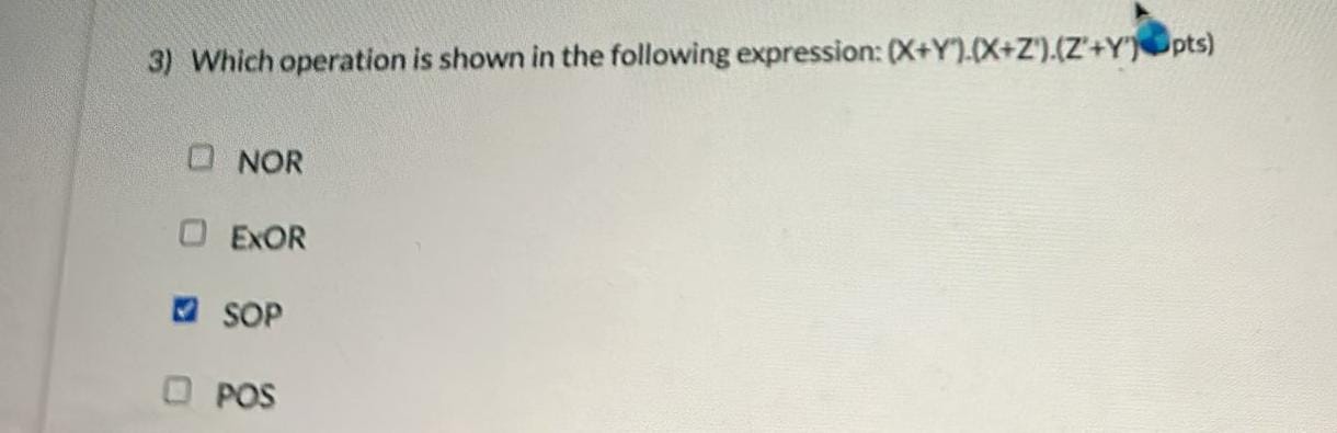 Solved Which operation is shown in the following expression: | Chegg.com