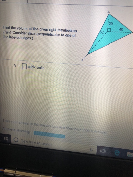 Solved 2 120 48 Find the volume of the given right | Chegg.com