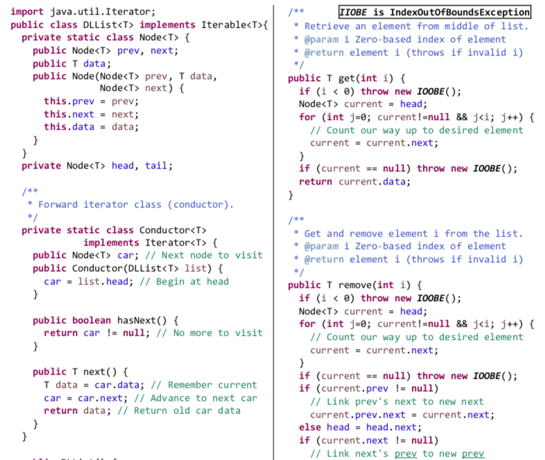 Solved CS 143 Assignment 4 Improving DoublyLinkedList | Chegg.com