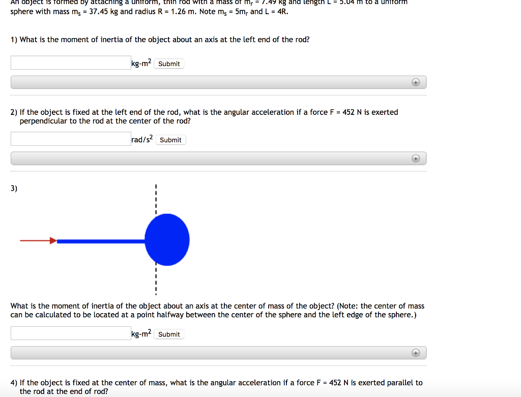 Solved 5) What is the moment of inertia of the object about | Chegg.com
