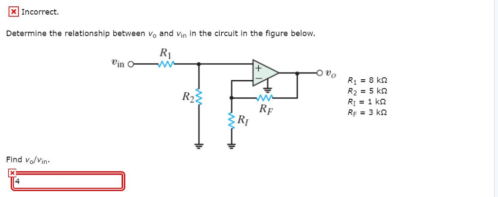 Solved Determine the relationship between vo and vin in the | Chegg.com