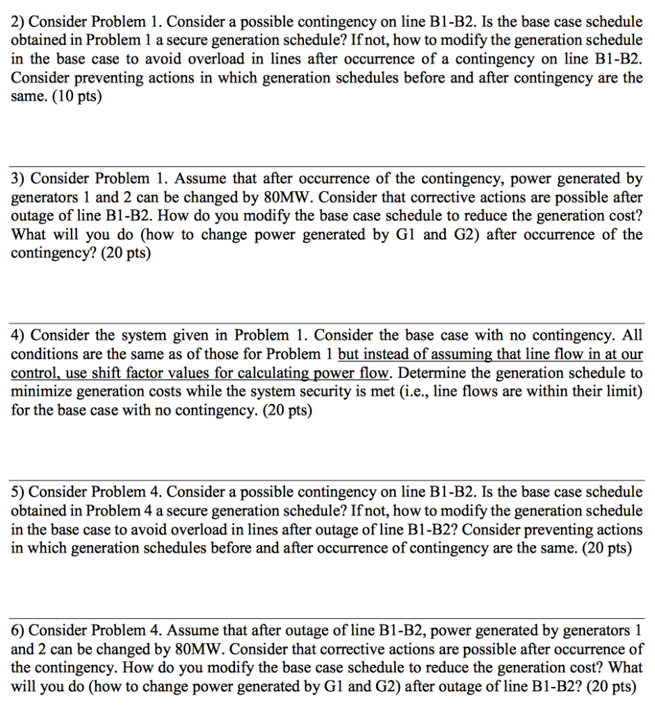 1) Consider the following 3-bus power system. Assume | Chegg.com