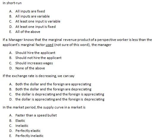 Solved If a Manager knows that the marginal revenue product | Chegg.com