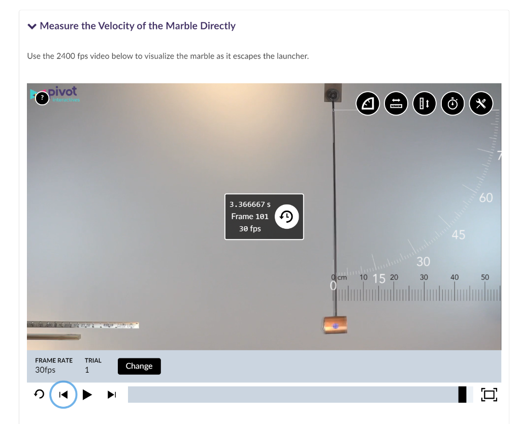 Measure the Velocity of the Marble Directly Use the | Chegg.com