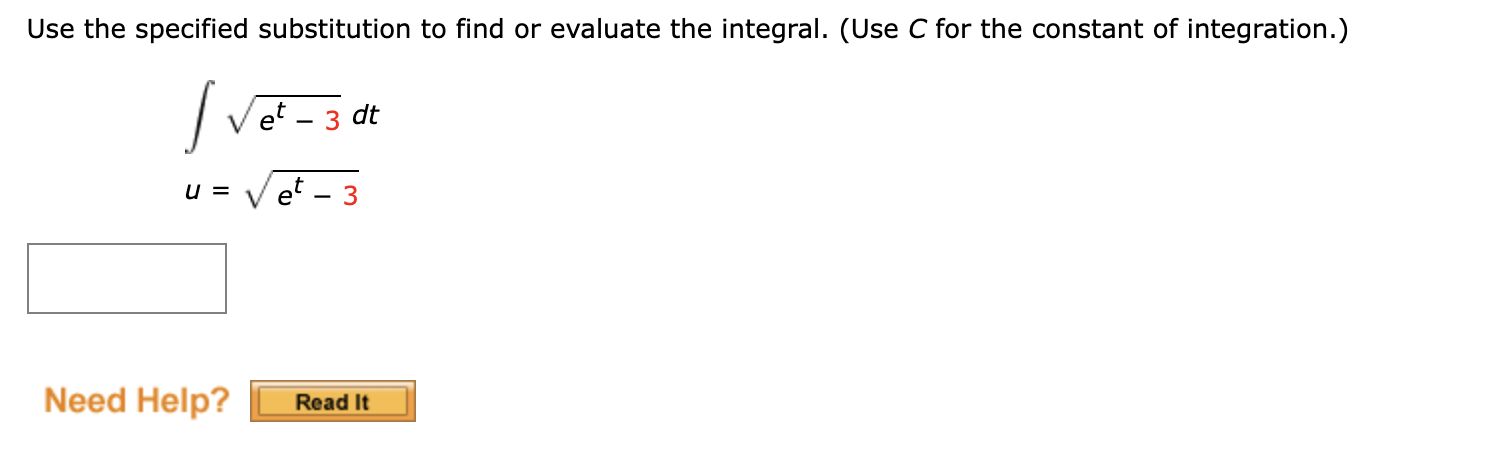 Solved Use the specified substitution to find or evaluate | Chegg.com