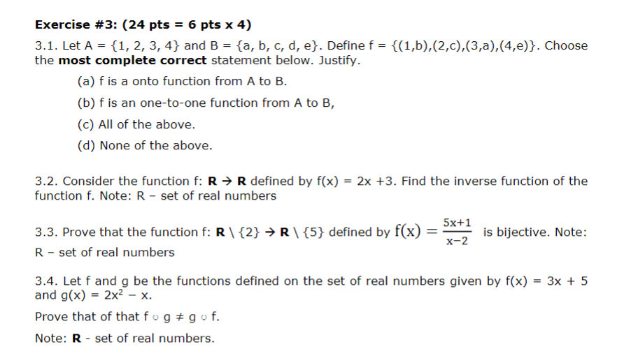 Solved = Exercise #3: (24 pts = 6 pts x 4) 3.1. Let A = | Chegg.com Solved = Exercise #3: (24 pts = 6 pts x 4) 3.1. Let A = | Chegg.com