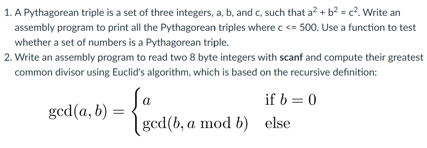 Solved 1. A Pythagorean triple is a set of three integers, | Chegg.com