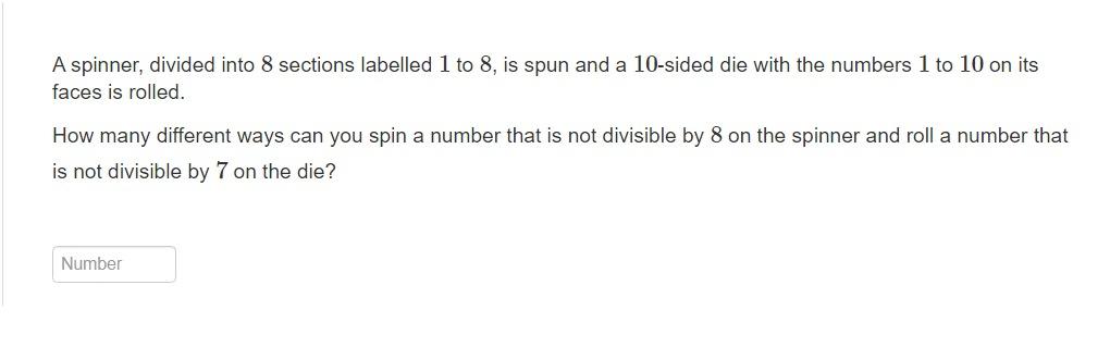 Solved A spinner, divided into 8 sections labelled 1 to 8 , | Chegg.com