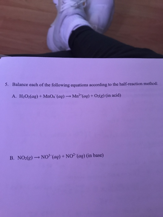 Solved Balance each of the following equations according to | Chegg.com