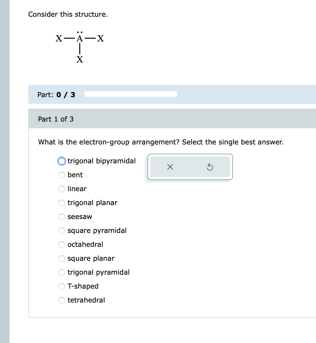 Solved Consider this structure. Part: 0 / 3 Part 1 of 3 What | Chegg.com