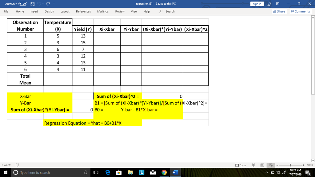 Solved Please solve the manual regression problem and | Chegg.com