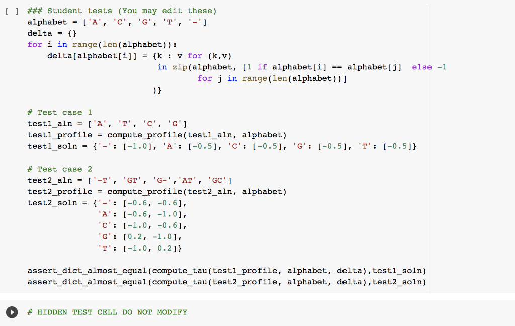 - Part 2: Alignment with profiles - 10 points In | Chegg.com