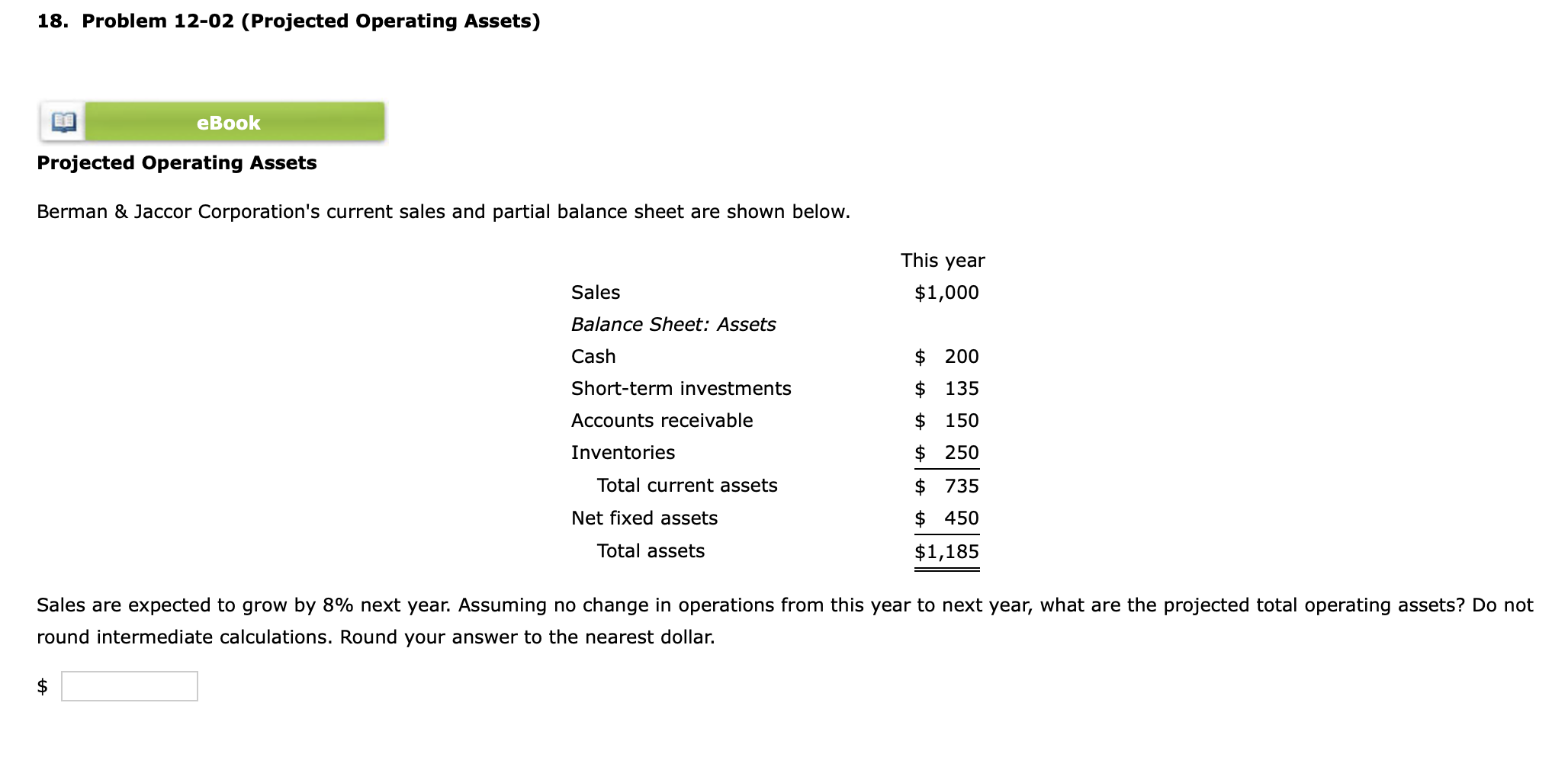 Solved 17. Problem 12-01 (AFN Equation) AFN equation | Chegg.com