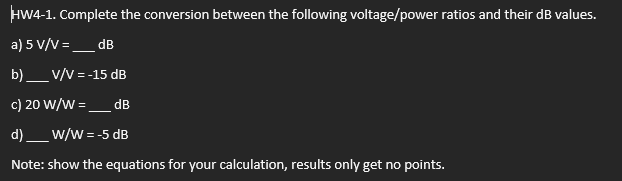 Solved HW4-1. Complete the conversion between the following | Chegg.com