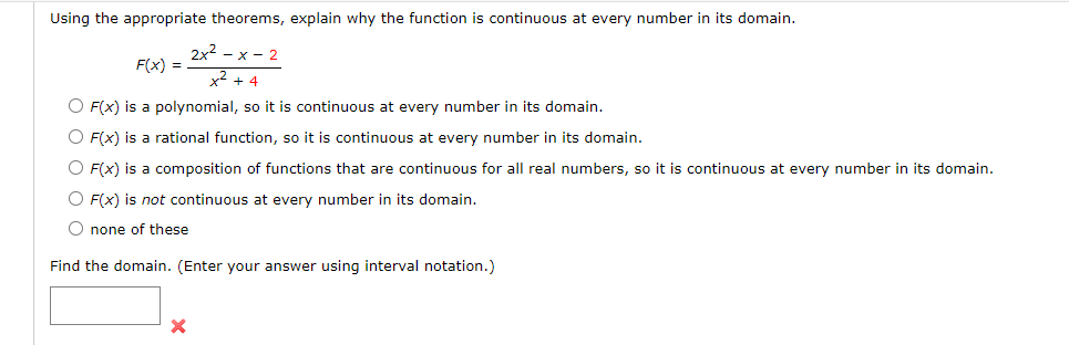 Solved Using the appropriate theorems, explain why the | Chegg.com