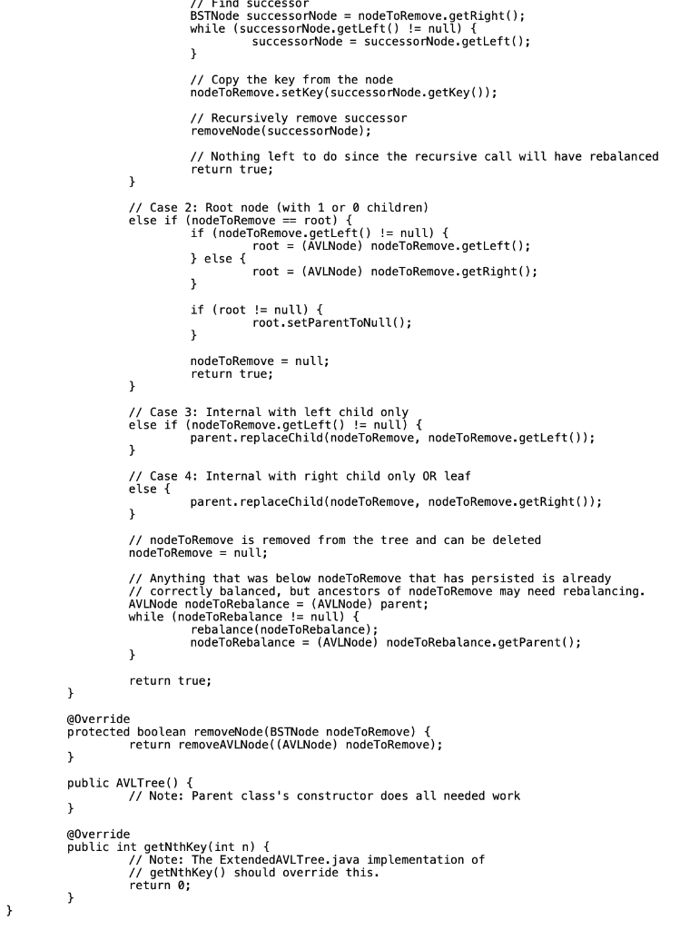 Solved Write Java Code Only In Extendedavlnodejava And 4848