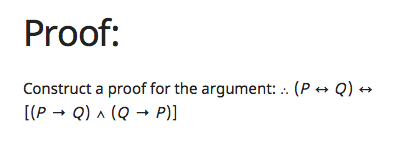Solved Proof: Construct a proof for the argument: P + (QAR), | Chegg.com