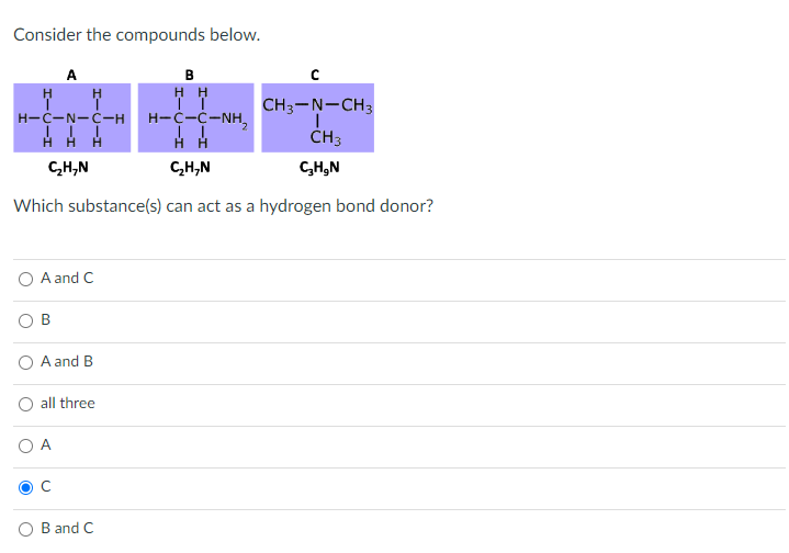 Solved Consider the compounds below. Which substance(s) can | Chegg.com
