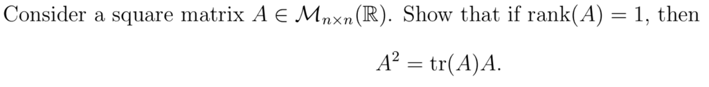 Solved Consider a square matrix A Mnxn(R). Show that if | Chegg.com