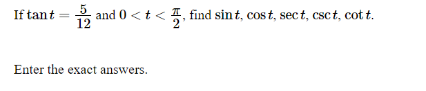 Solved If tant=125 and 0 | Chegg.com