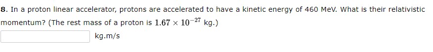 Solved 8. In a proton linear accelerator, protons are | Chegg.com